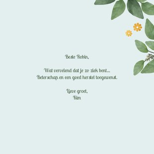 Get well soon- botanische beterschapskaart | Kaartje2go