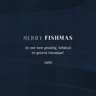 Grappig kerstkaartje Merry Fishmas met vis en | Kaartje2go