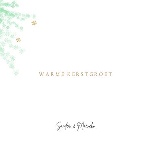 Kerstkaart hippe kerst takken sneeuwvlokken | Kaartje2go