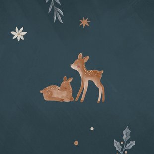 Kerstkaart met getekende hertjes - Kerstkaarten | Kaartje2go