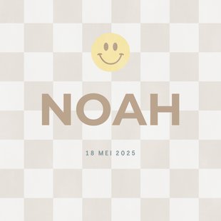 Lief minimalistisch geboortekaartje beige | Kaartje2go