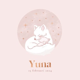 Schattig geboortekaartje met poolvosje met | Kaartje2go