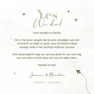 Trouwkaart paspoort wereldkaart liefde groen | Kaartje2go