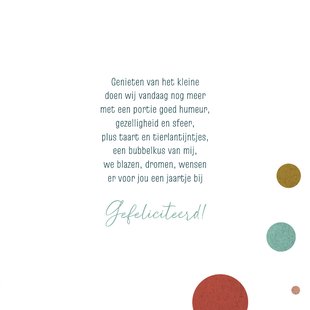 Verjaardagskaart met kleurrijke 3D tekst | Kaartje2go