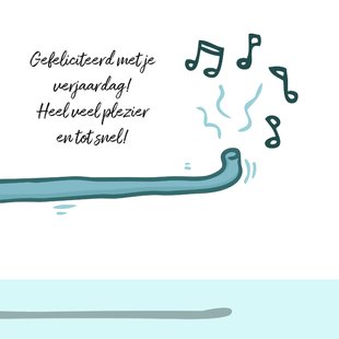 Verjaardagskaart olifant roltoeter blauwe | Kaartje2go