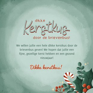 Vrolijke kerstkaart kerstkus door de brievenbus | Kaartje2go