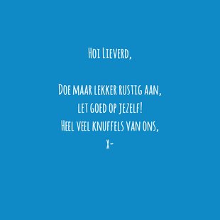 Wenskaart doe maar rustig aan luiaard | Kaartje2go