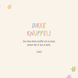 Wenskaart kleine gekleurde bloemetjes dikke | Kaartje2go