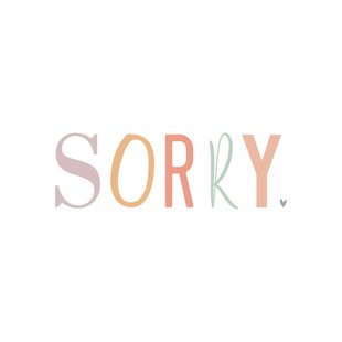 Wenskaart sorry in verschillende lettertypes | Kaartje2go