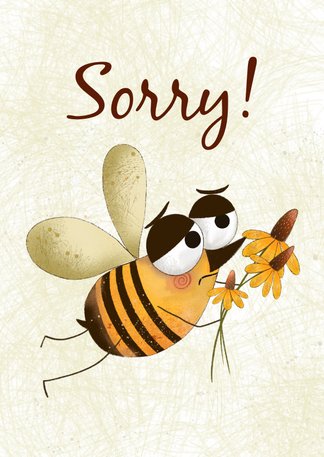 Sorry kaarten - Sorry zeggen met een kaart | Kaartje2go