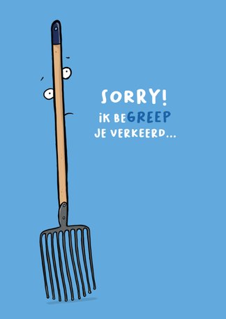 Sorry kaarten - Sorry zeggen met een kaart | Kaartje2go