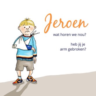 Beterschap jongen gebroken arm | Kaartje2go