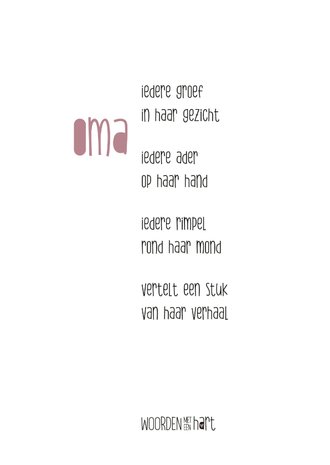 Condoleance gedicht oma - Condoleancekaarten | Kaartje2go