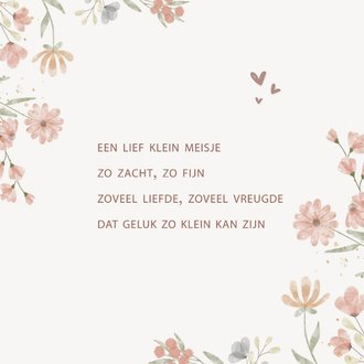 Felicitatiekaarten lief klein meisje gedichtje | Kaartje2go