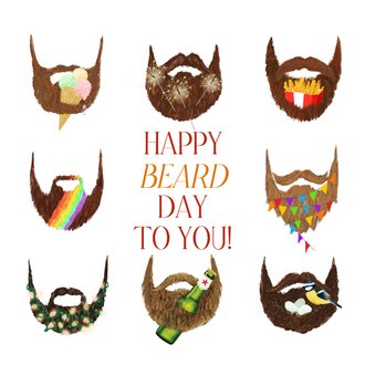 Happy beardday - Verjaardagskaarten | Kaartje2go