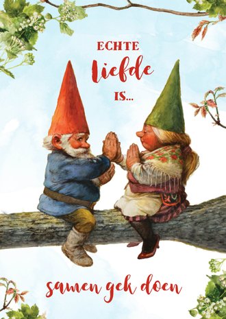 Valentijnskaart verliefde kabouters | Kaartje2go