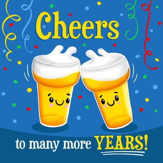 Verjaardagskaart cheers to many more beers | Kaartje2go