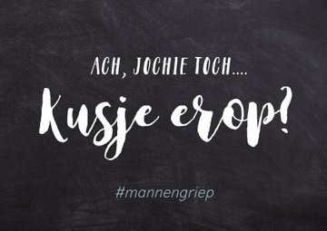 Beterschapskaart voor man met humor- kusje erop | Kaartje2go