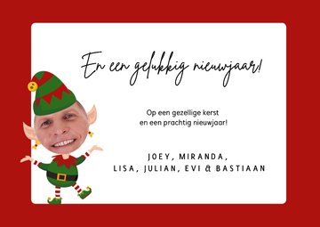 Kerstkaart gezin maak een elf van jezelf 6 | Kaartje2go