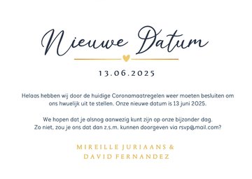 Stijlvolle New Date- Change the Date kaart | Kaartje2go