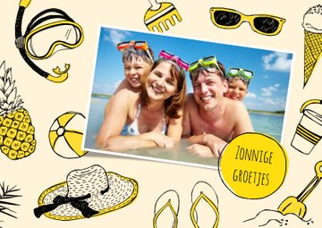 Vakantiekaart zonnige groet met foto | Kaartje2go