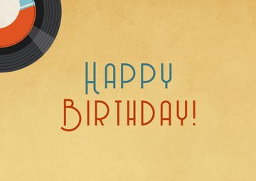 Verjaardagskaart felicitatie man met retro | Kaartje2go
