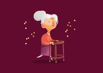 Verjaardagskaart vrouw humor 65+ senior oud | Kaartje2go