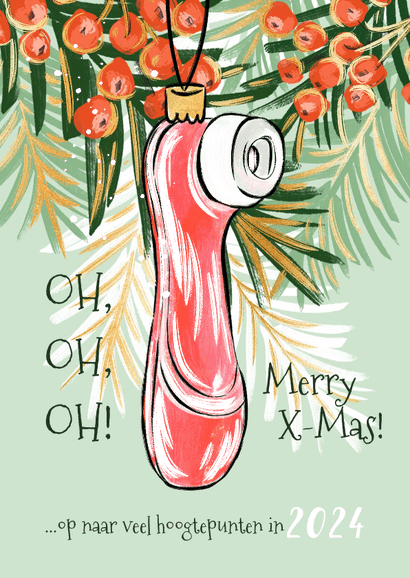 Grappige kerstkaart'hoogtepunten' kersttak | Kaartje2go