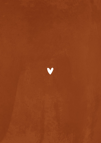 Minimalistische save the date roestbruin met | Kaartje2go