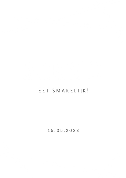 Stijlvolle, eenvoudige menukaart met goudfolie | Kaartje2go