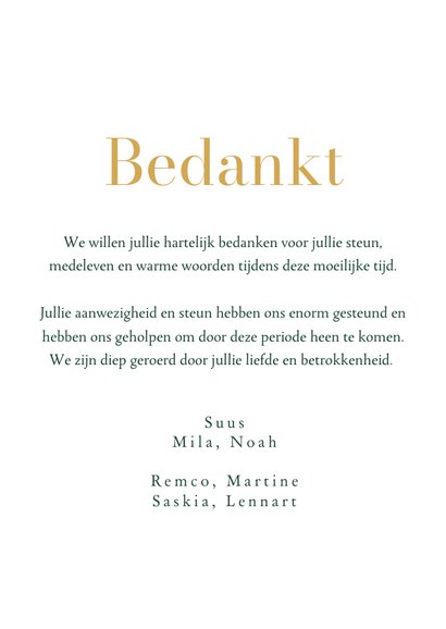 Bedankkaart overlijden vogel kolibrie waterverf | Kaartje2go