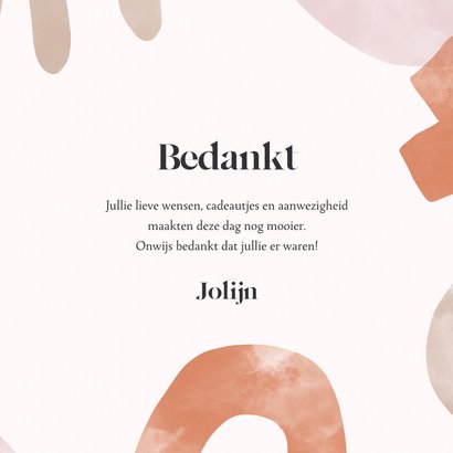 Bedankkaartje vormsel abstracte vormen, foto's | Kaartje2go