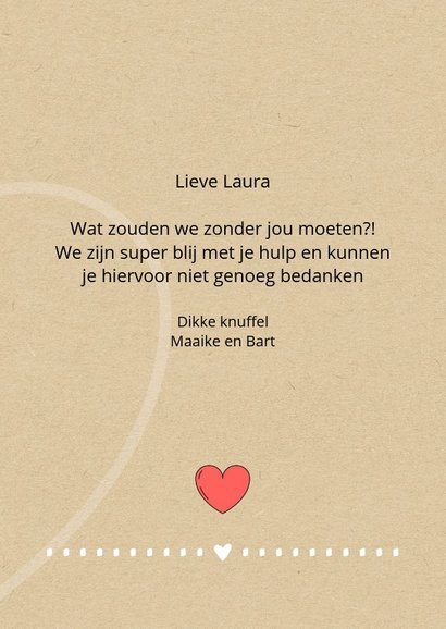 Bedankt Just want to say thanks | Kaartje2go