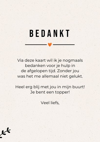 Bedankt kaart met 2 vlinders- Nationaal MS | Kaartje2go