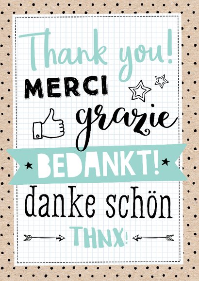 Bedanktkaart Kraft - Bedankkaartjes | Kaartje2go