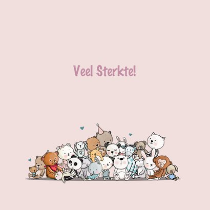 Beterschapkaart busje met veel lieve knuffels | Kaartje2go