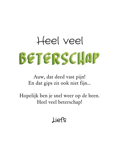Beterschapskaart iets gebroken opkikkertje | Kaartje2go