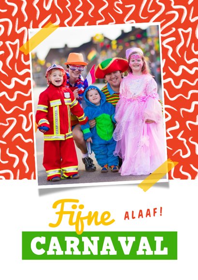 Carnavalskaart kleurrijk confetti foto fijne | Kaartje2go