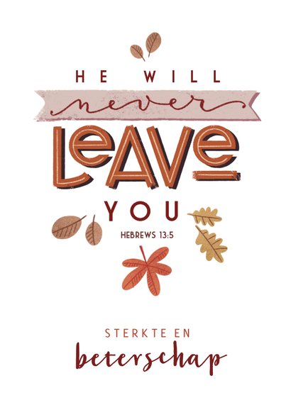 Christelijke beterschaps kaart met herfst thema | Kaartje2go