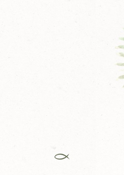 Christelijke rouwkaart met botanische bladeren | Kaartje2go