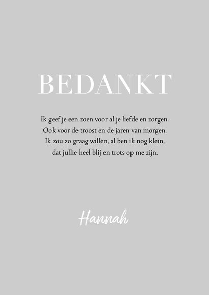 Communie bedankkaart met grote foto en witte | Kaartje2go