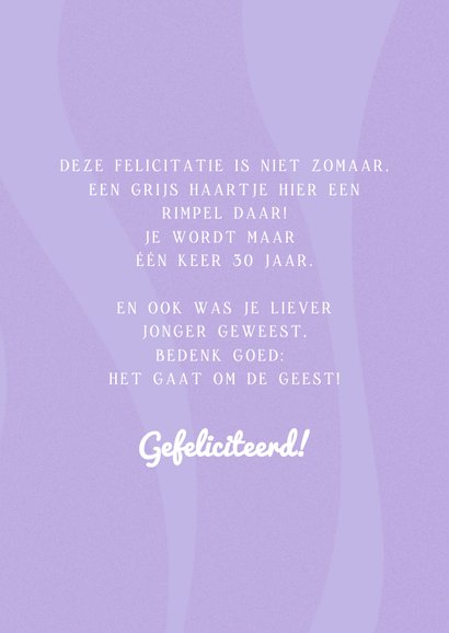 Felicitatie kaart 30 jaar met bloemen | Kaartje2go