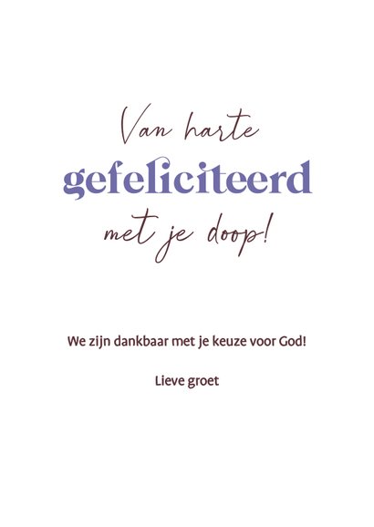 Felicitatie voor volwassen doop met | Kaartje2go