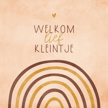 Felicitatie welkom lief kleintje regenboog met | Kaartje2go