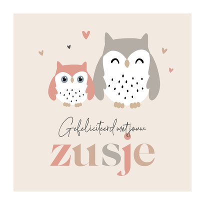 Felicitatiekaart geboorte zusje zus broer | Kaartje2go