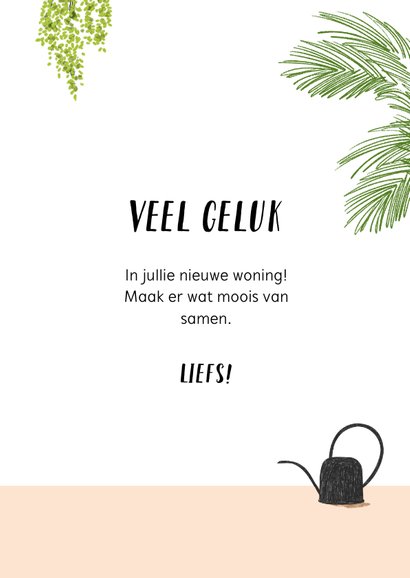 Felicitatiekaart samenwonen met urban jungle | Kaartje2go