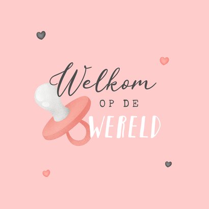 Felicitatiekaart welcome baby girl meisje | Kaartje2go