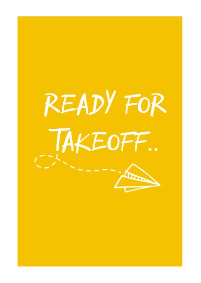 fotocollage'Ready for takeoff' met vlakken | Kaartje2go