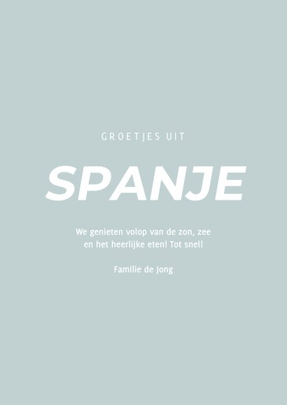 Fotocollagekaart'groetjes uit' aanpasbaar land | Kaartje2go