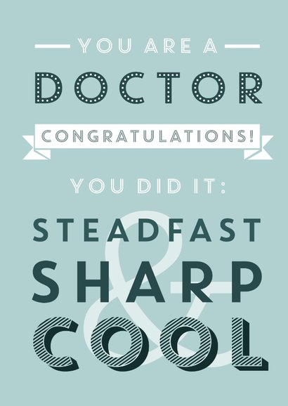 Gefeliciteerd met je promotie DOCTOR! you did | Kaartje2go